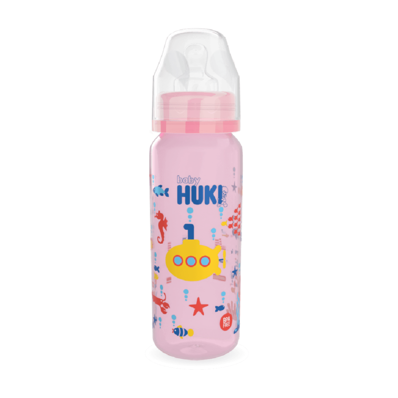 Botol Berwarna 240 mili - Pink - Baby Huki